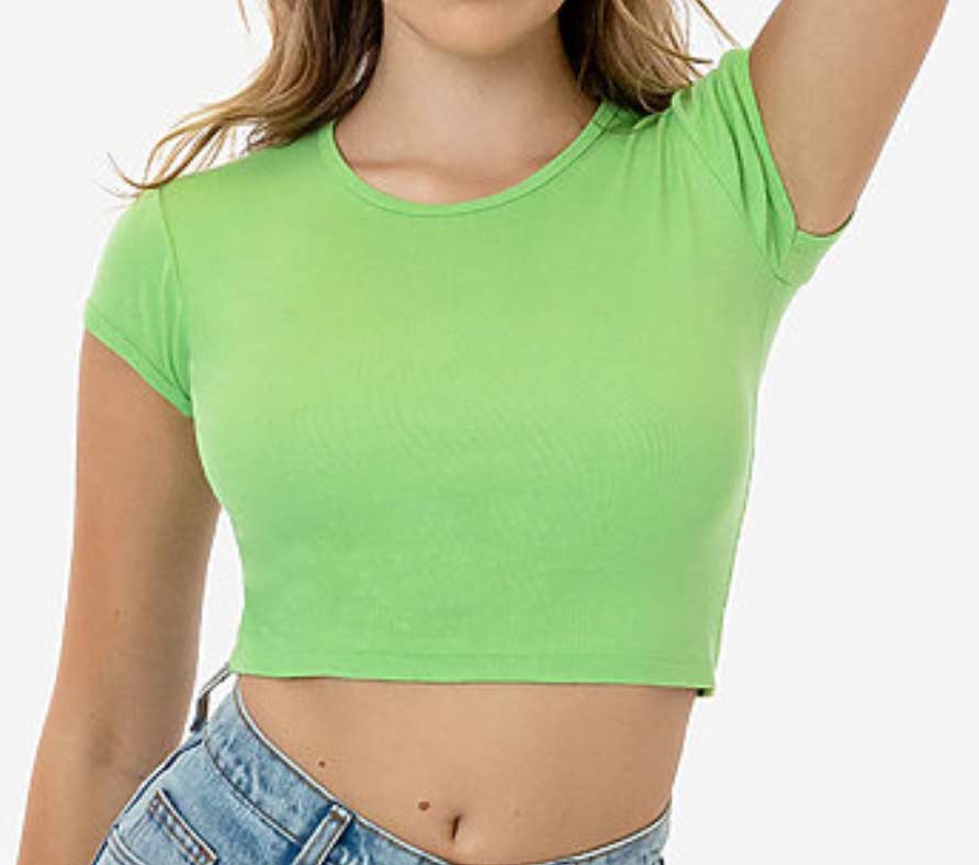 Los Angeles Apparel® Baby Rib Crop Top | The Neon South